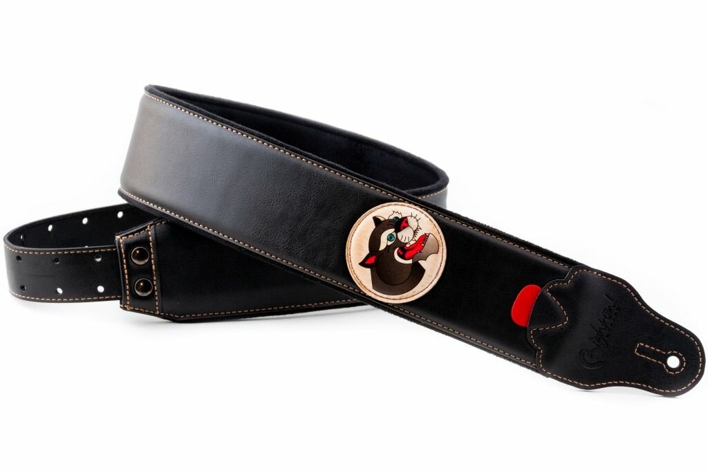 Ремень для гитары, текстиль/синтетика, RightOn Straps 8419612002401 Groove Old School Panther