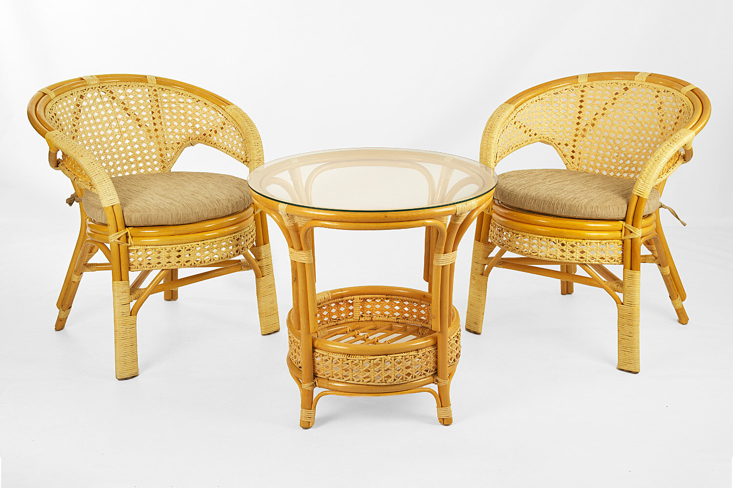 Комплект 02/15 Пеланги из натурального ротанга , цвет мед