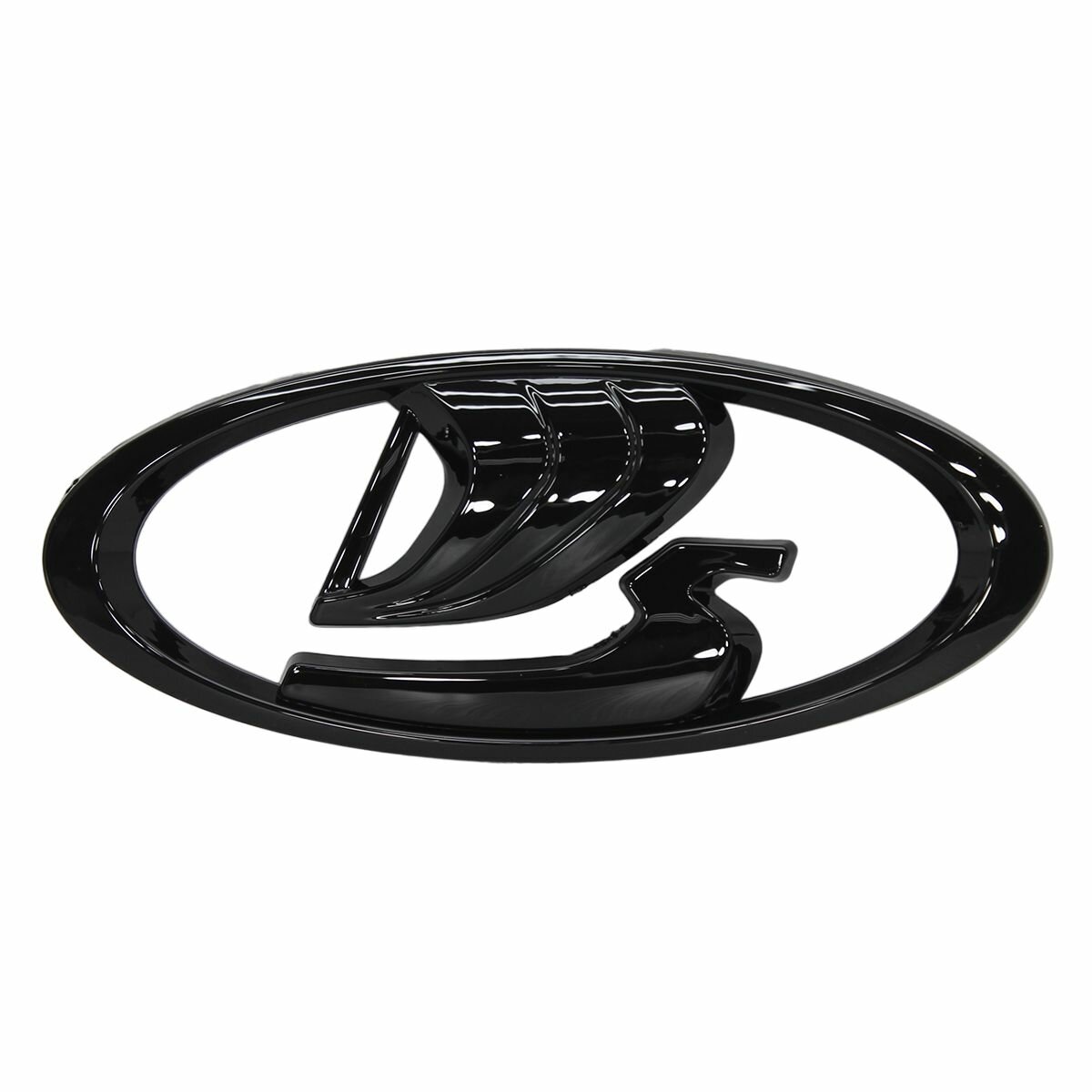 Знак решётки радиатора / значок / шильдик / эмблема Лада Веста / ВАЗ 2180 (ладья, завод, чёрный лак)