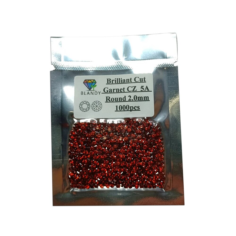 Синтетические камни QINGYIGEM кубический цирконий 1000 шт, 0,8-3,0 мм, белые Красный, 1.2mm, Garnet