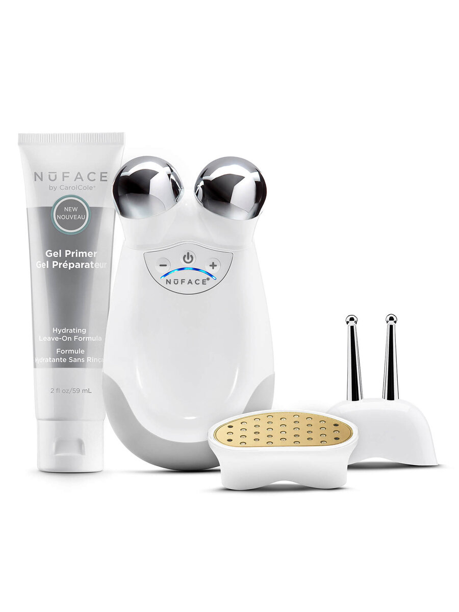 Аппарат микротоковый для лица и шеи NuFACE Trinity All-in-One в комплекте с насадками (2 шт.)