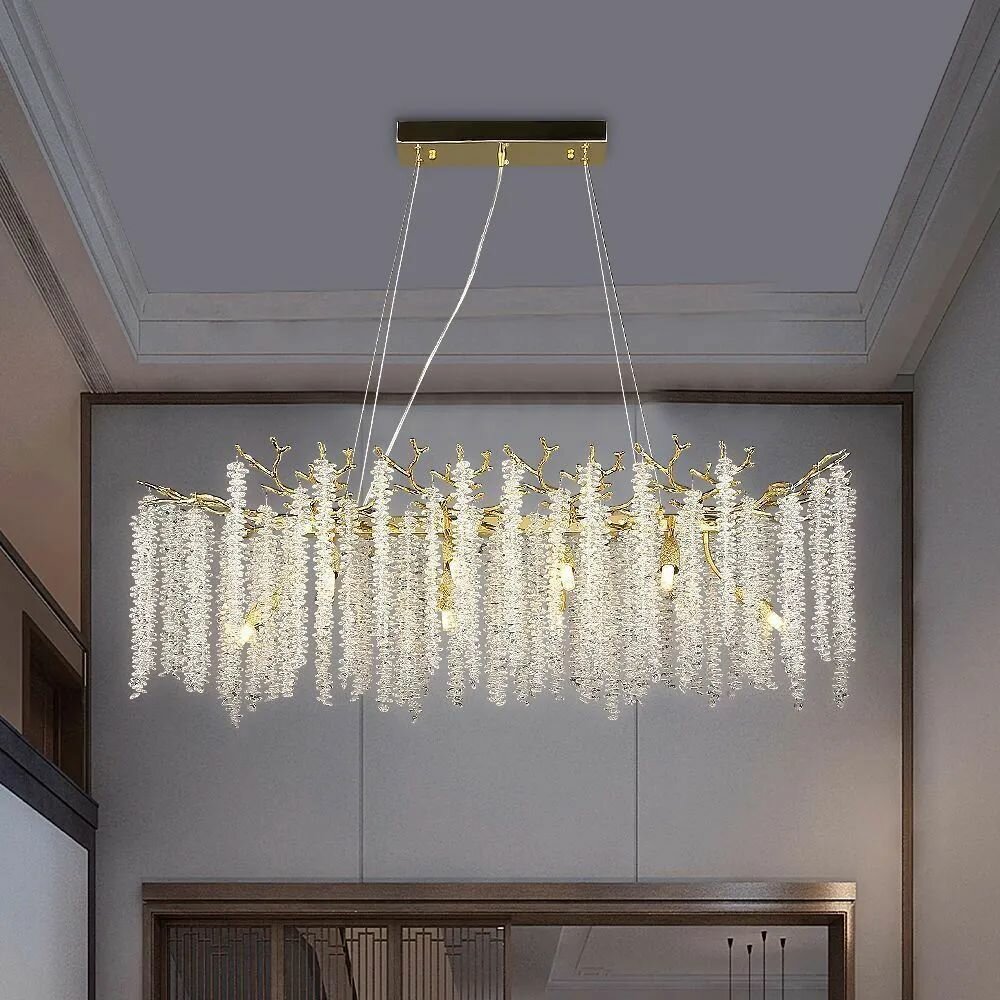 Люстра Xрустальная/люстра хрустальная потолочная Cassina B033-1 Золотой светильник Регулируемый Диаметр 60cm G9 Лампа