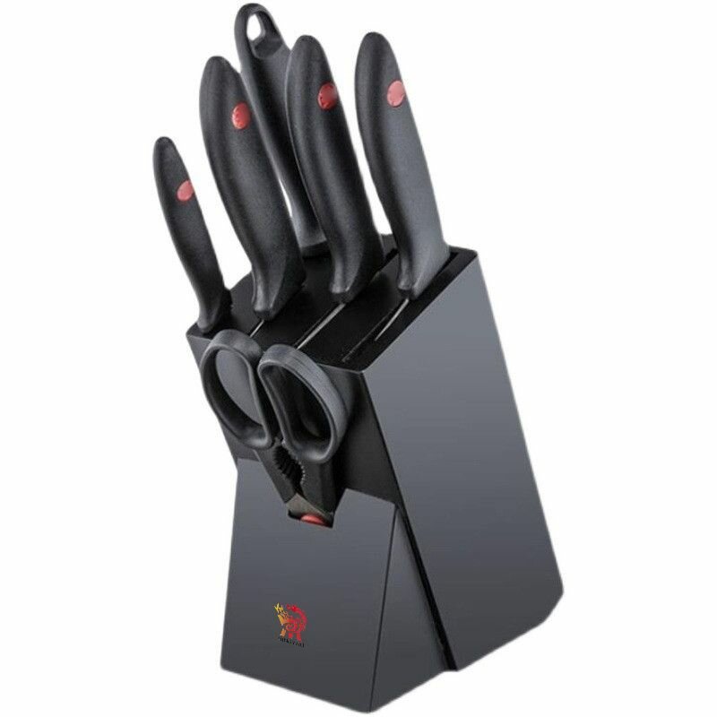 Серия DingYao Hongyun Dangtou Red Dot набор из 7 предметов бытовой кухонный нож из нержавеющей стали Комбинация ножей со средним лезвием