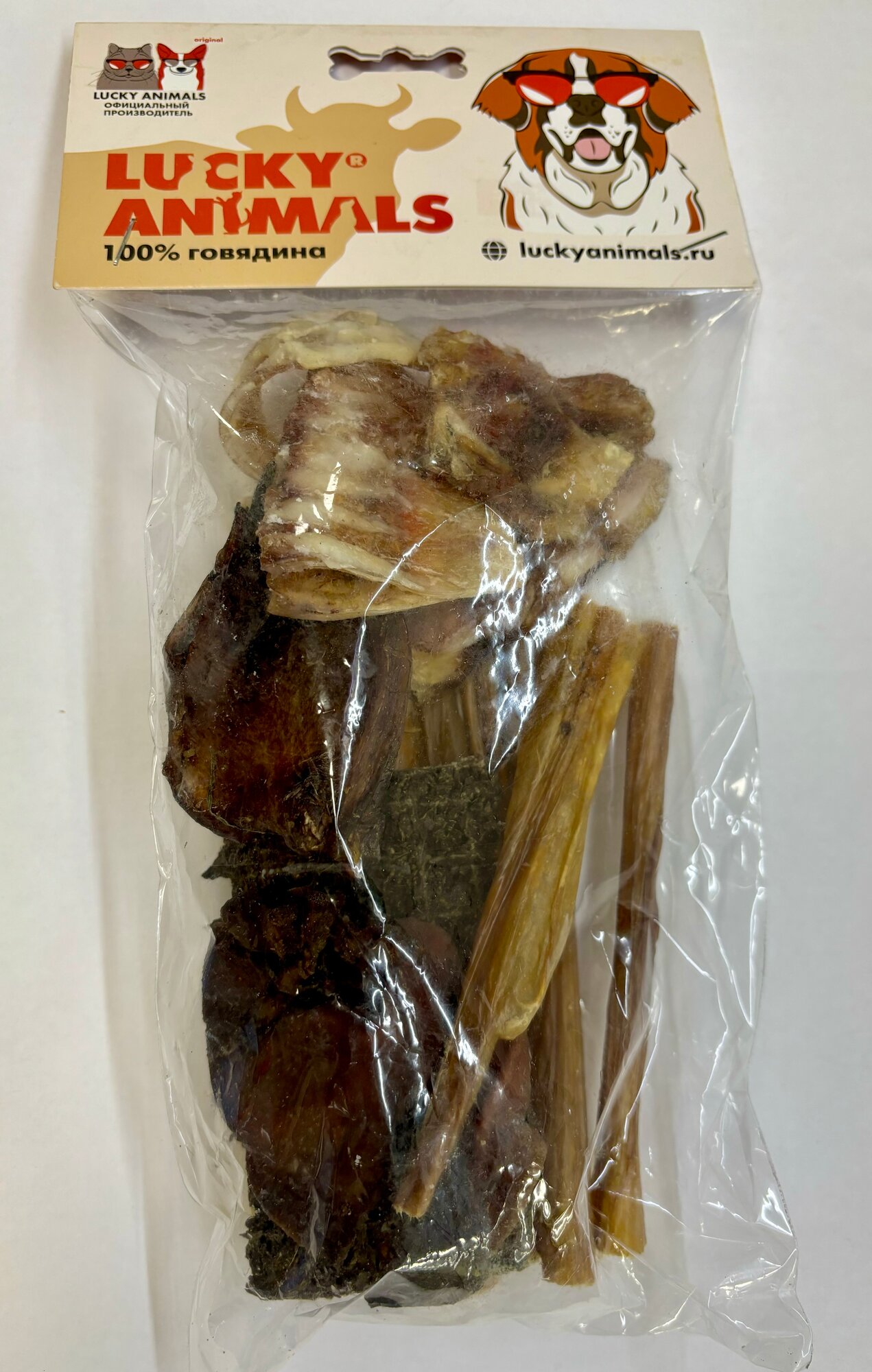 Лакомство для собак всех пород Lucky Animals Ассорти MAXI, 150г, натуральное, гипоаллергенное