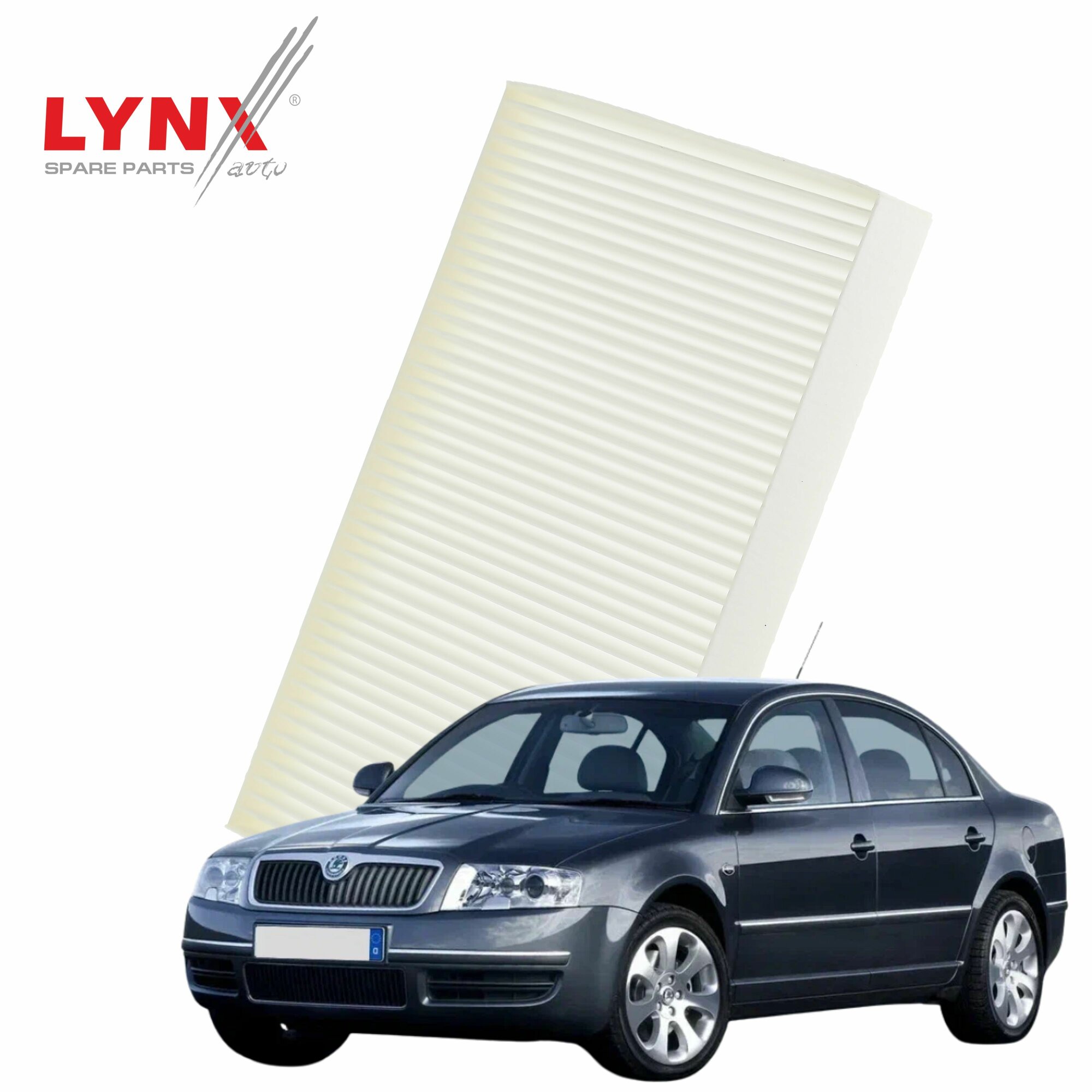 Фильтр салонный Skoda Superb (1) 3U / Шкода Суперб 2001 2002 2003 2004 2005 2006 2007 2008 / 1шт LYNXauto