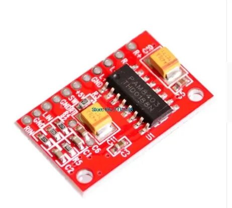 Плата цифрового усилителя мощности PAM8403, миниатюрная Плата усилителя мощности класса Красный, red