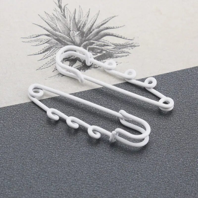 Металлические английские булавки 50/60 мм 5-20 шт. Серебряный, 60mm 10PCS-LOT, White