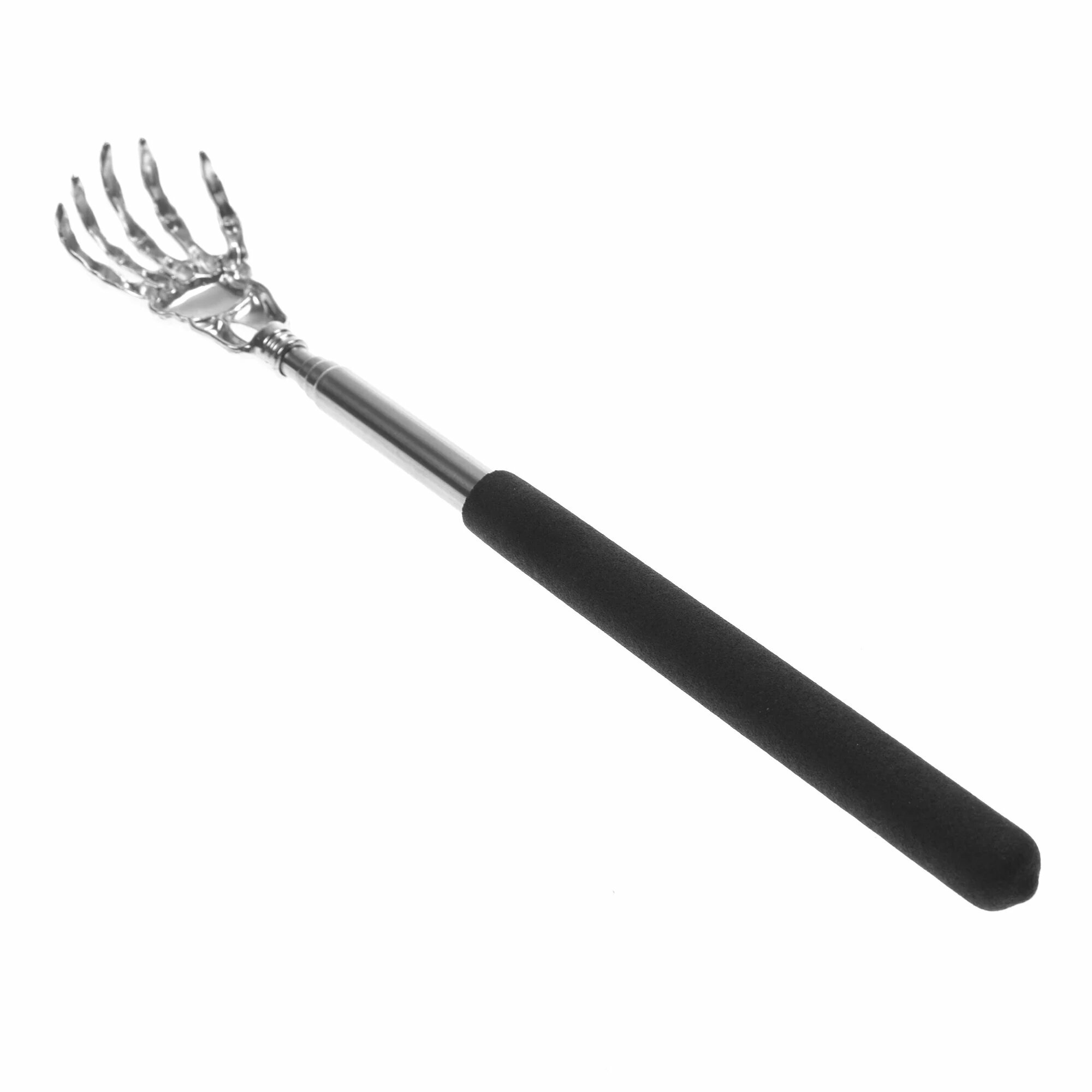 Телескопическая чесалка для спины из нержавеющей стали black