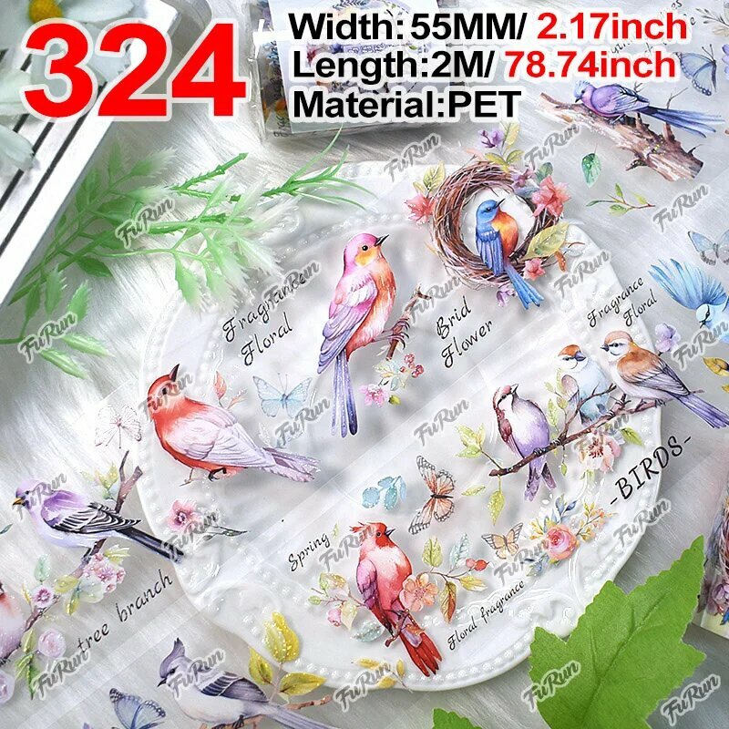 Прозрачный клейкий скотч для скрапбукинга JDPET 2 м 324