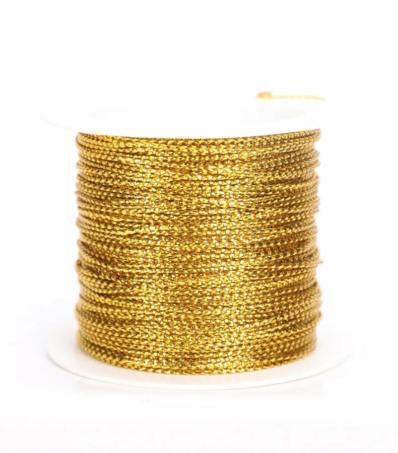 Золотые/серебряные блестящие шнуры 20 м dark golden