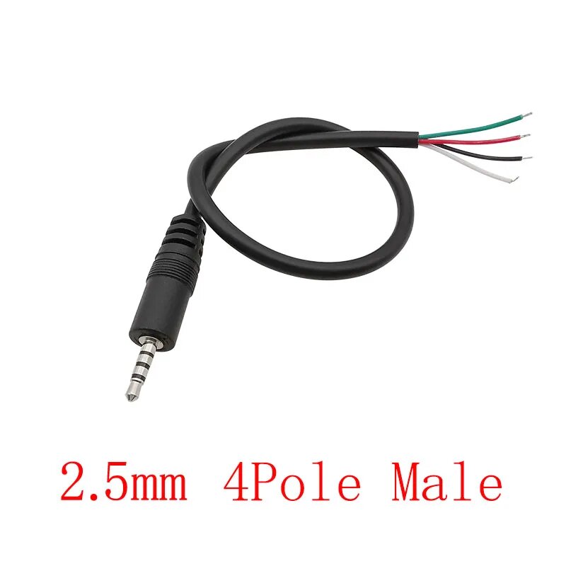 Аудио разъем 2.5/3.5 мм AUX 2/3/4 полюса 2.5mm 4Pole Male