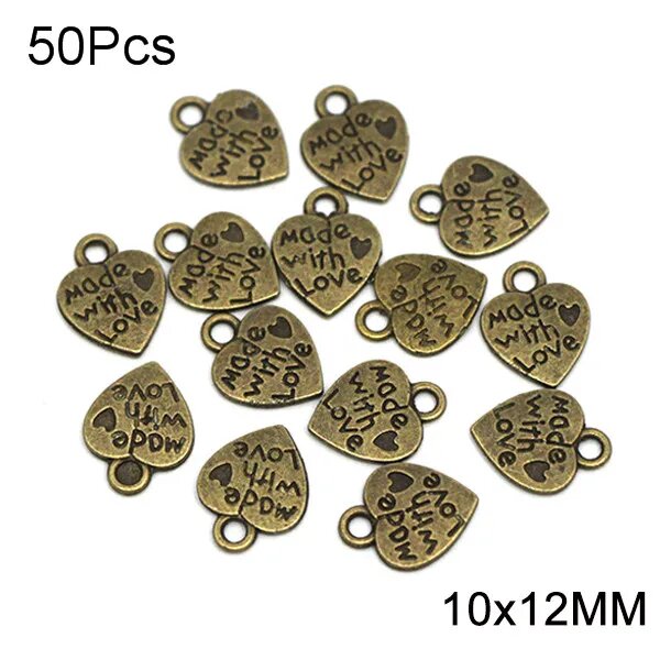 Металлические этикетки для одежды vblingstone 50Pcs Bronze Heart