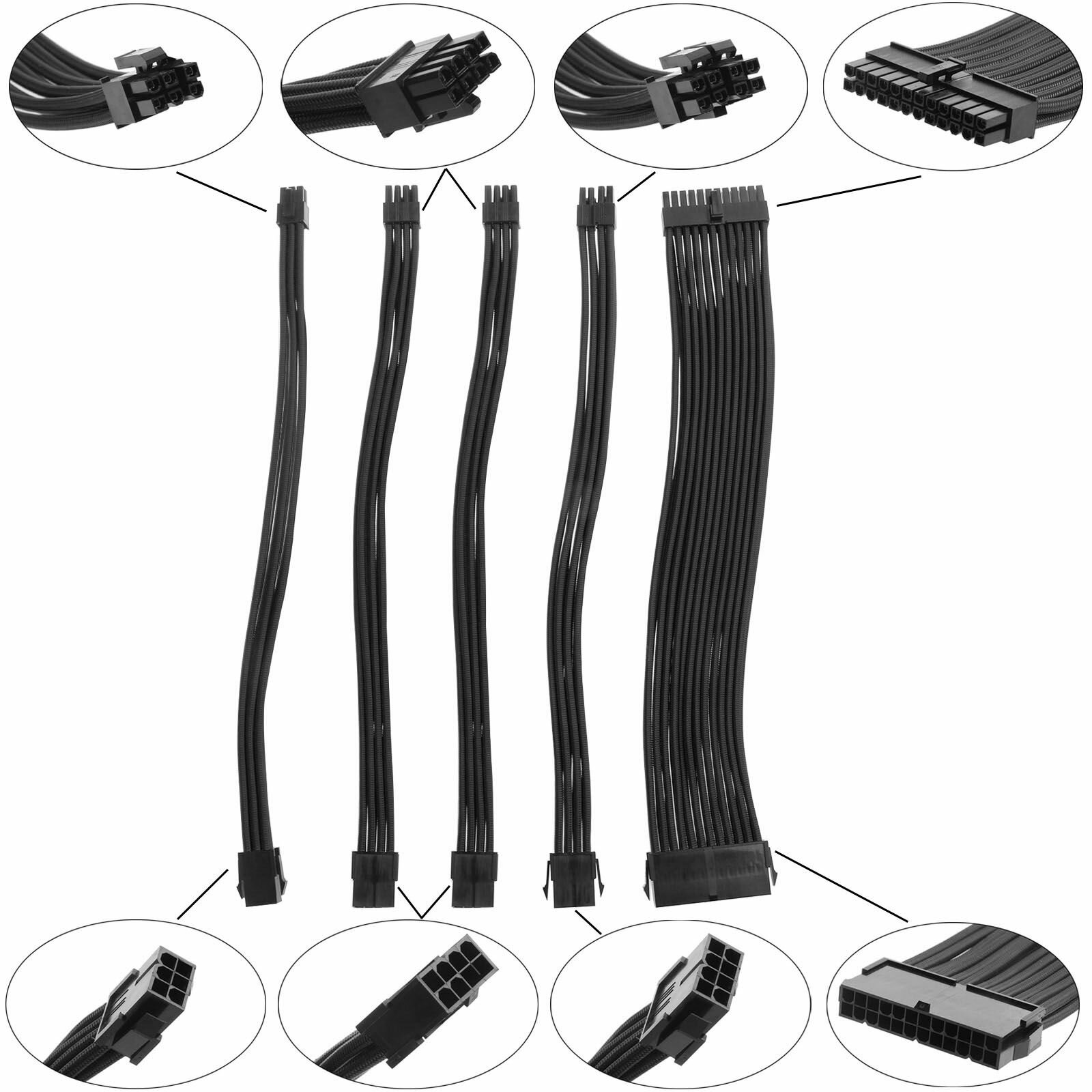 Корпус ПК с блоком питания и разъемами 24Pin ATX 8P(4+4P) EPS (2+6P)/6P PCIE / MyPads