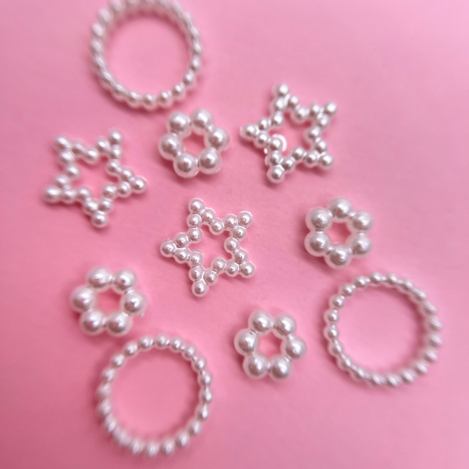 Фигурки объемные Жемчуг №1814 Zoo Nail Art 10 шт. для дизайна ногтей