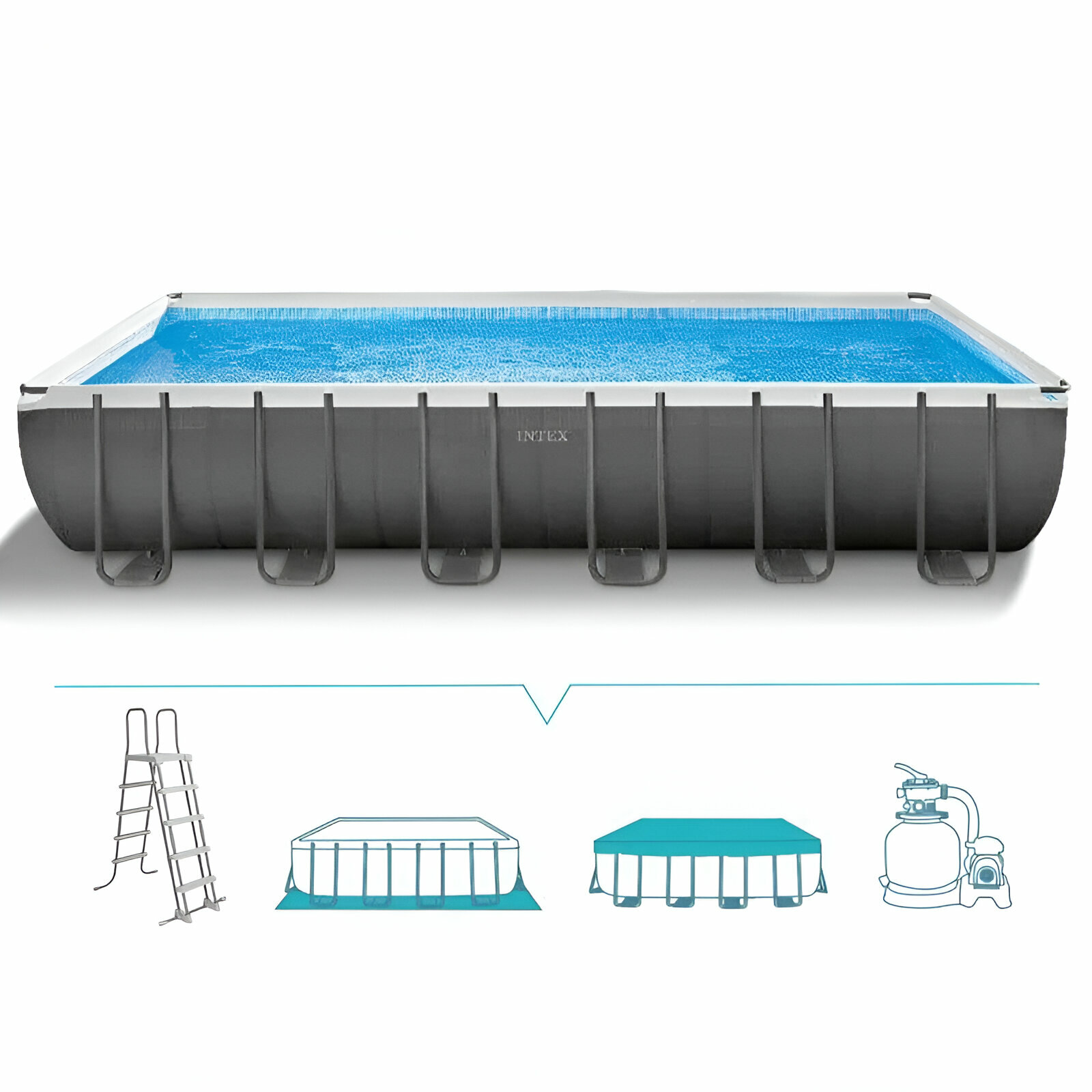 Каркасный бассейн Ultra Frame 732х366х132см, Intex 26364