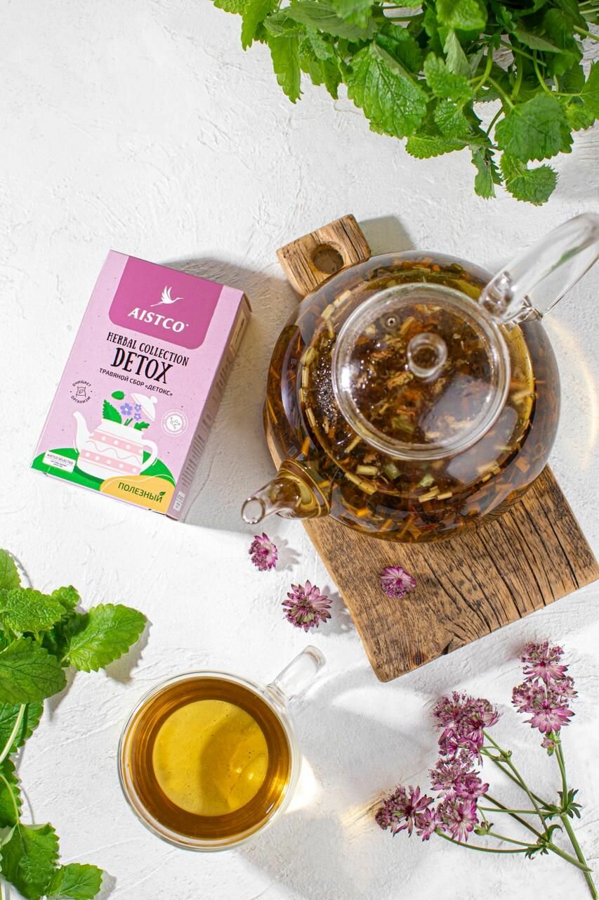 Чай "Детокс", травяной листовой рассыпной чай без кофеина, AISTCO (аистко), 50 г.