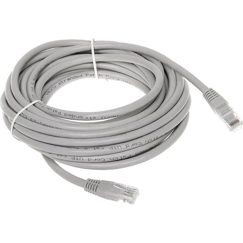 Кабель патч-корд ExeGate модель UTP-RJ45-RJ45-5e-CU-20M-GY, 5e, 20 м, серый (EX282018RUS)