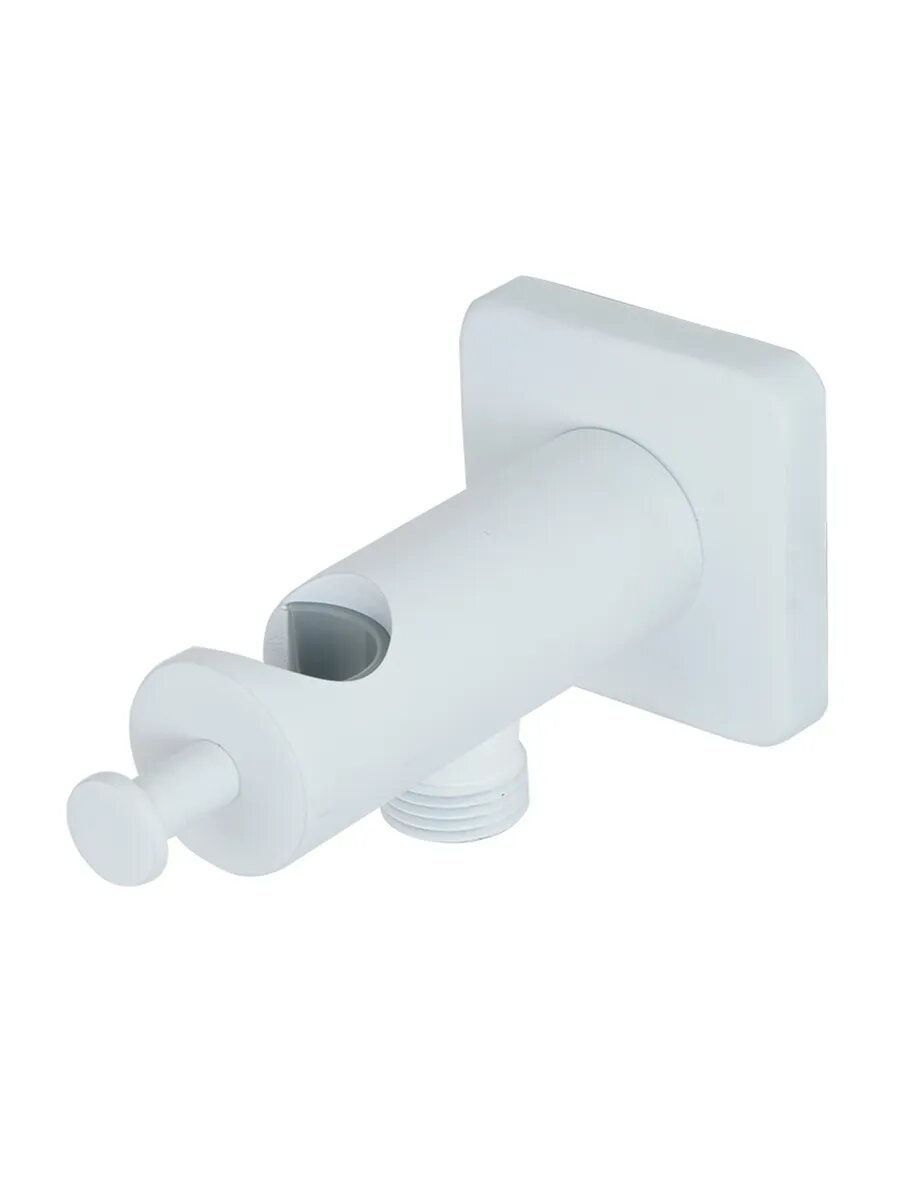 Крепление для душевой лейки Lemark LM3785MW, латунь, белый матовый цвет