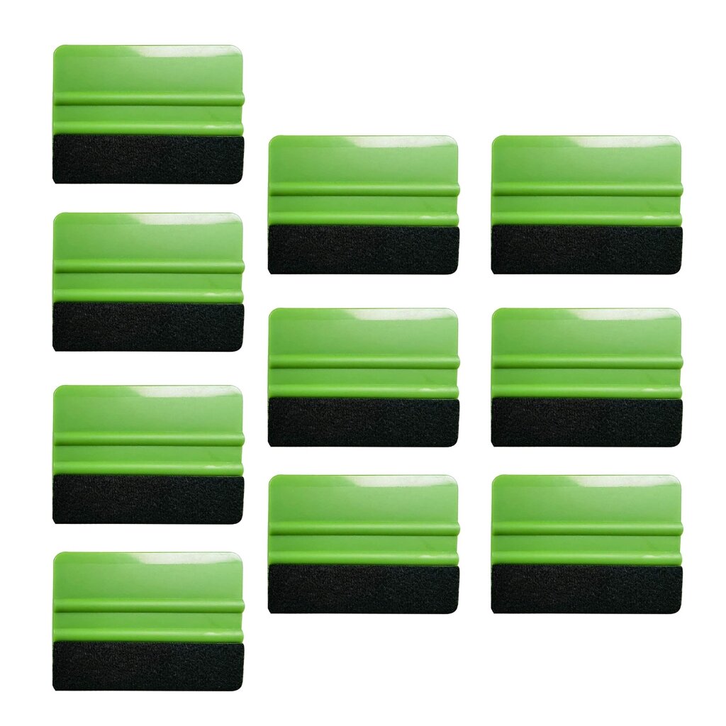 10шт Тканевый Войлочный Ракель для Виниловой Обертки Автомобиля Инструменты Для Нанесения Углеродной Пленки Тонировка Окон Чистые Наклейки Термоаппликационные Скребки