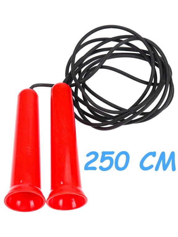 Скакалка спортивная (2,5м) СК-0018, (Рыжий кот) Ручка скакалки имеет длину 11 см