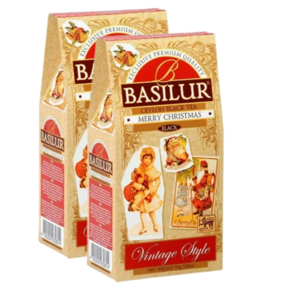 Чай черный Базилур Счастливое Рождество 85 грамм 2 штуки