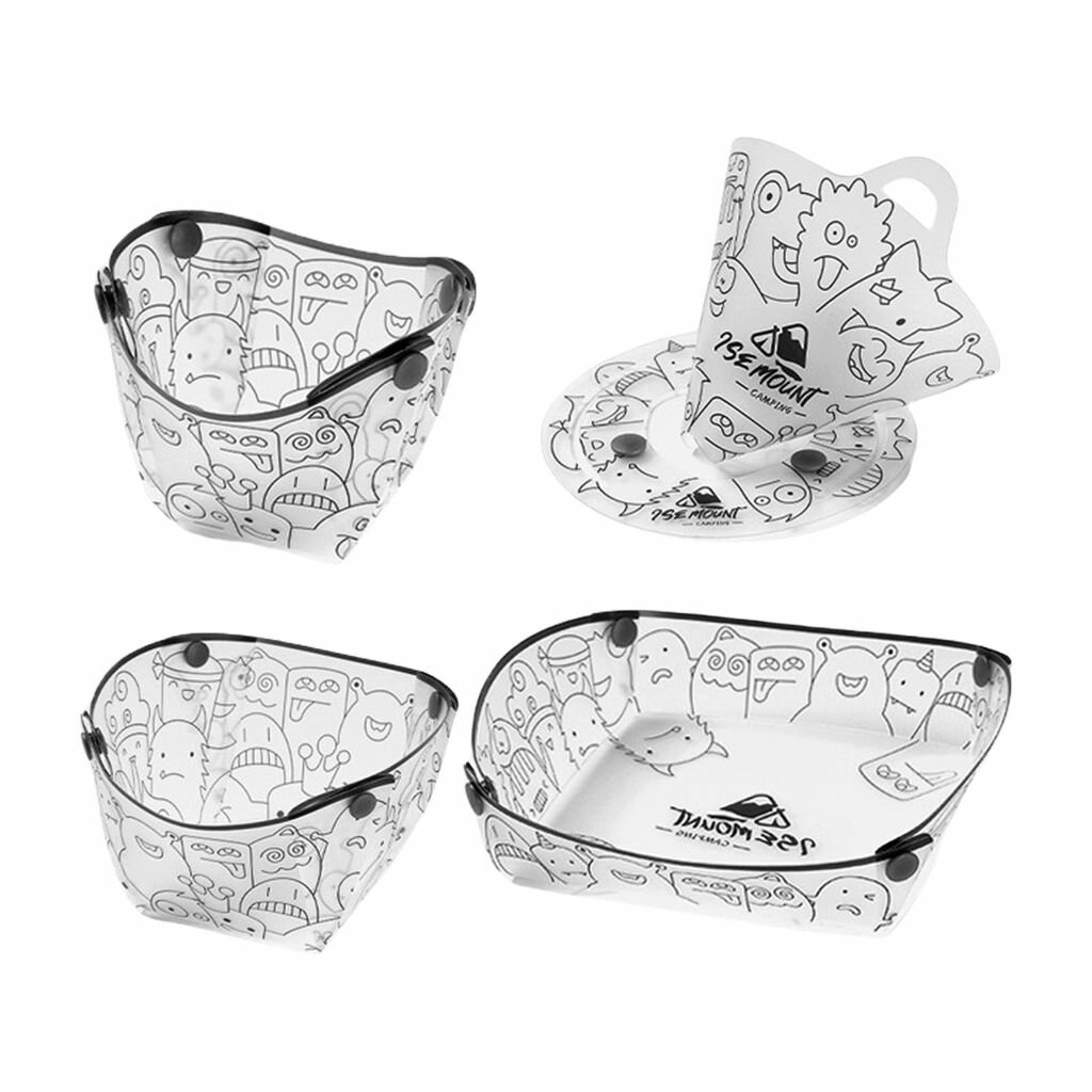 Походной посуды, Сверхлегкий складной набор столовых приборов для отдыха на открытом воздухе - набор смешанных столовых приборов из 4 предметов, 1 комплект