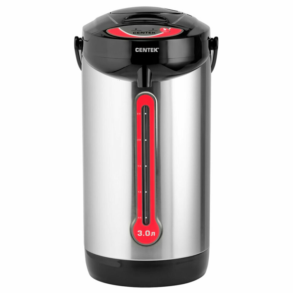 Термопот на 3 литра 3 режима подачи воды CENTEK CT-0080, 750 Вт, 1 температурный режим, пластик/сталь, черный, CT-0080 Black, 457608