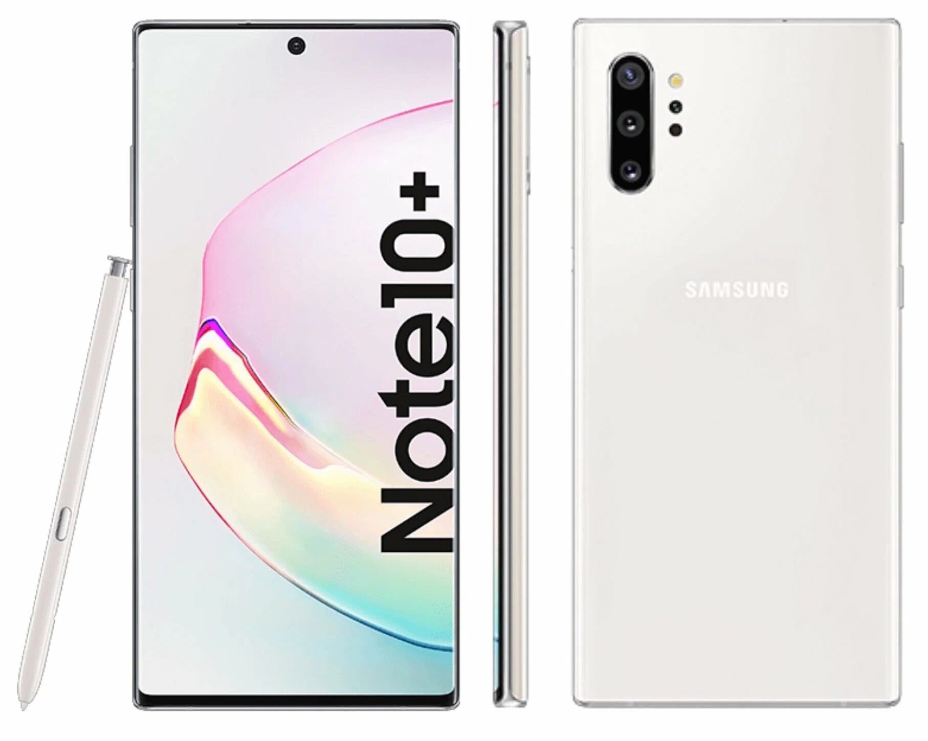 Смартфон Samsung Note 10+Plus, 5G, 12ГБ/256Гб, NFC, AMOLED, 6,8", белый