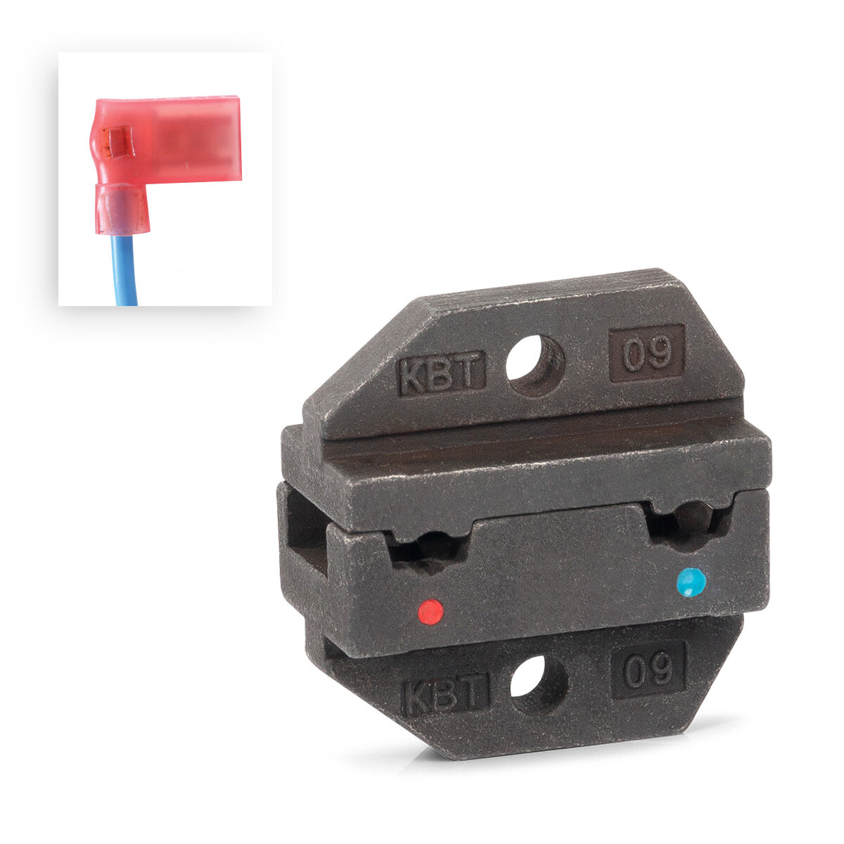 Матрица МПК-09 для опрессовки флажковых разъемов в нейлоновом корпусе (КВТ) 74856