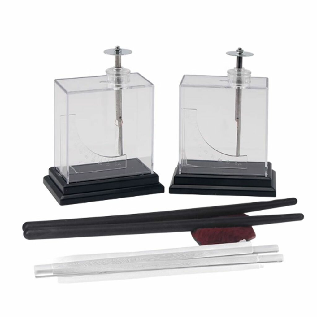 Электростатический эксперимент на физическом трении с фольговым электроскопом