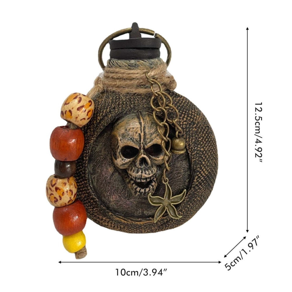 Фляга со скелетом пирата из нержавеющей стали, декоративная фляга на Хэллоуин, украшение стола, посуда для домашнего бара, подарок для любителей пиратов, дизайн скелета