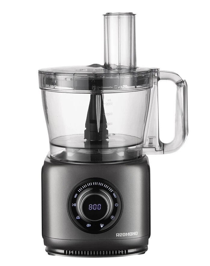 Кухонный комбайн REDMOND, FP607, 13 насадок, 1900Вт, пластик, черный