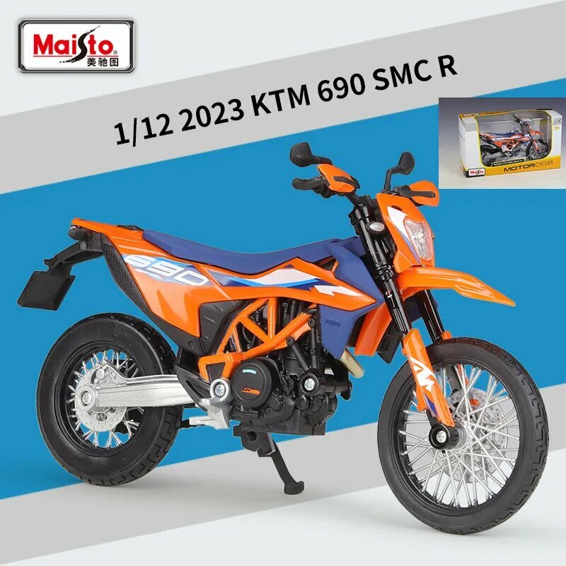 Миниатюрная металлические KTM Модель мотоцикла 1:12 KTM 690 SMC R 2023