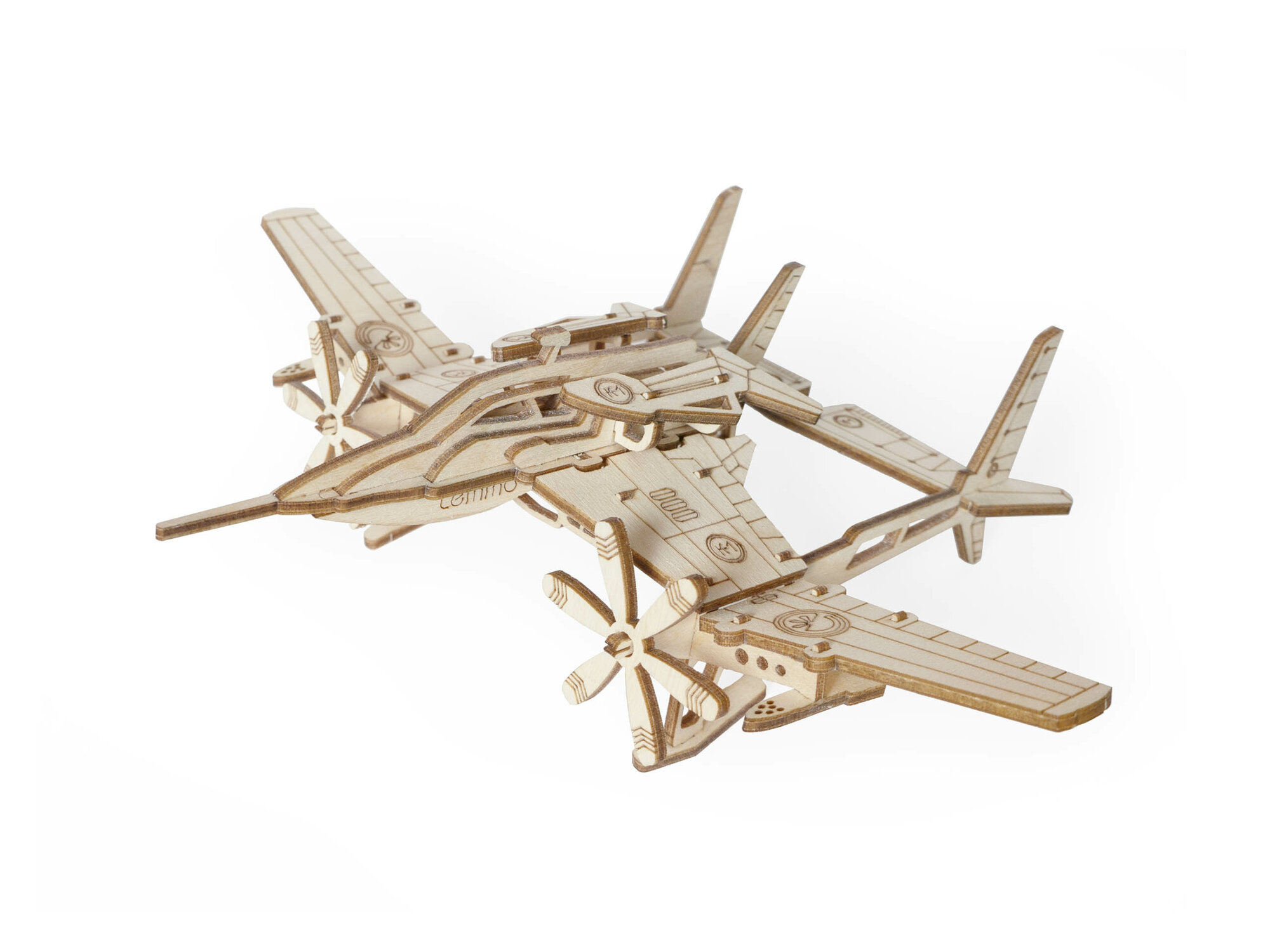 Деревянный конструктор Lemmo toys Самолет Сапсан 32 детали 0102 5+