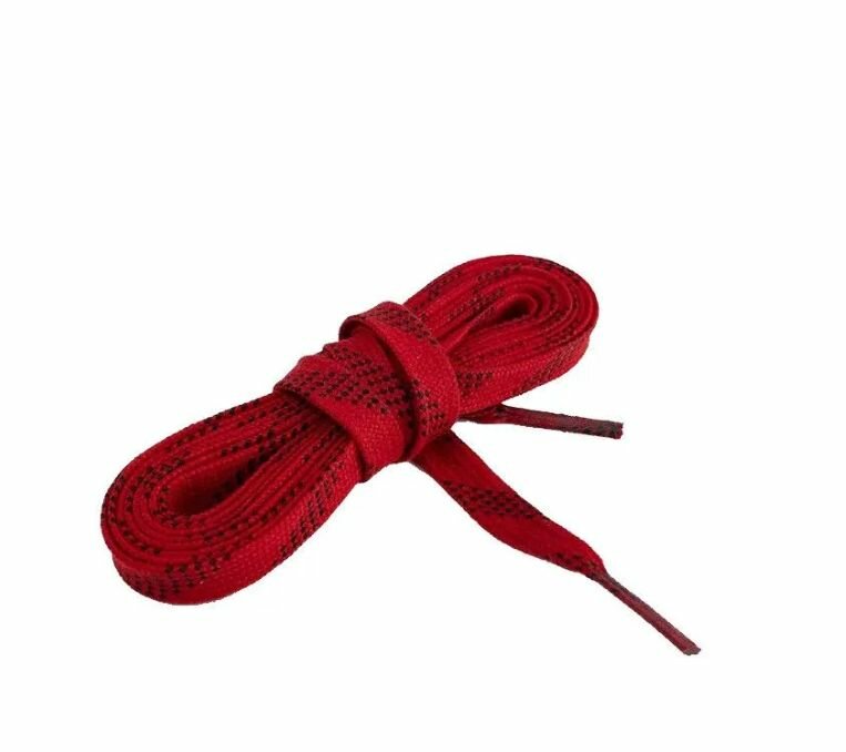 Шнурки для коньков хоккейных Elite Hockey Pro 96" (243см) с пропиткой, красно-чёрные