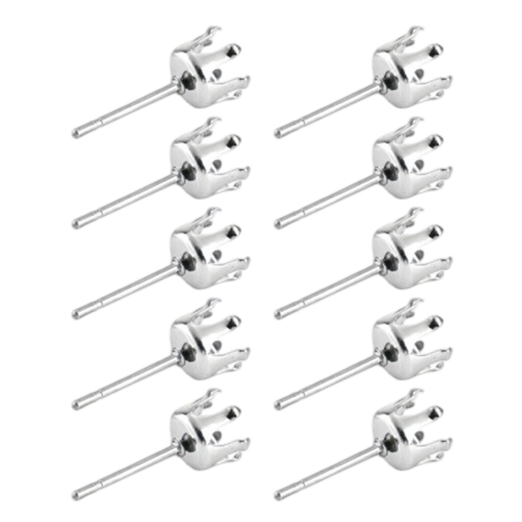 10 шт, круглые серьги-коготки с шестью когтями, аксессуары для колец с булавочным орнаментом-7 мм