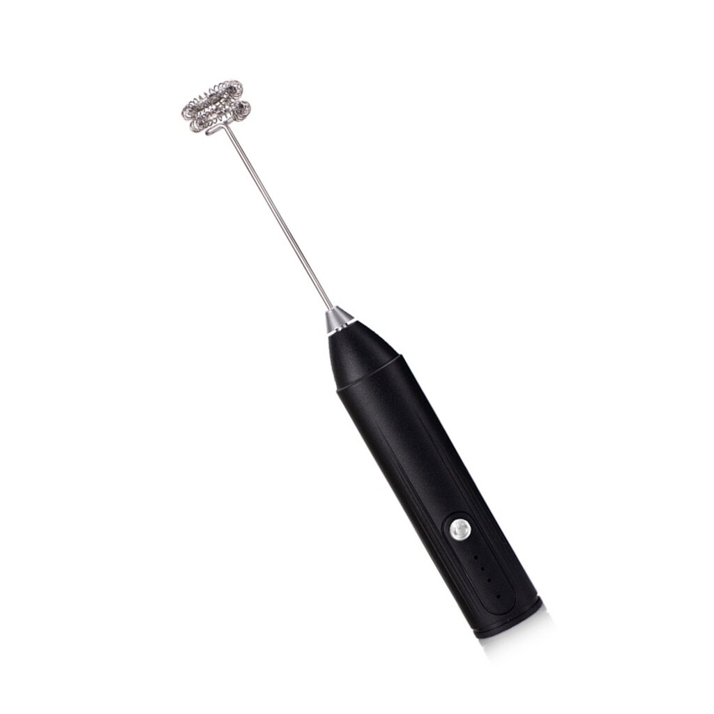 Бытовой ручной венчик для взбивания кофе с молоком электрический венчик для взбивания кофе-черный