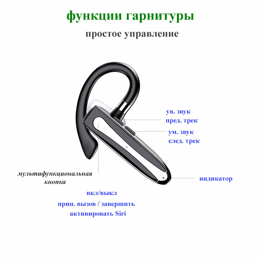 Беспроводная Bluetooth гарнитура YYK-530, черный