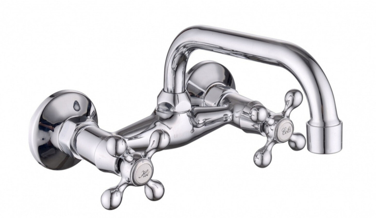 Смеситель для кухни Frap F4712 с функцией излива и высоким изогнутым носиком