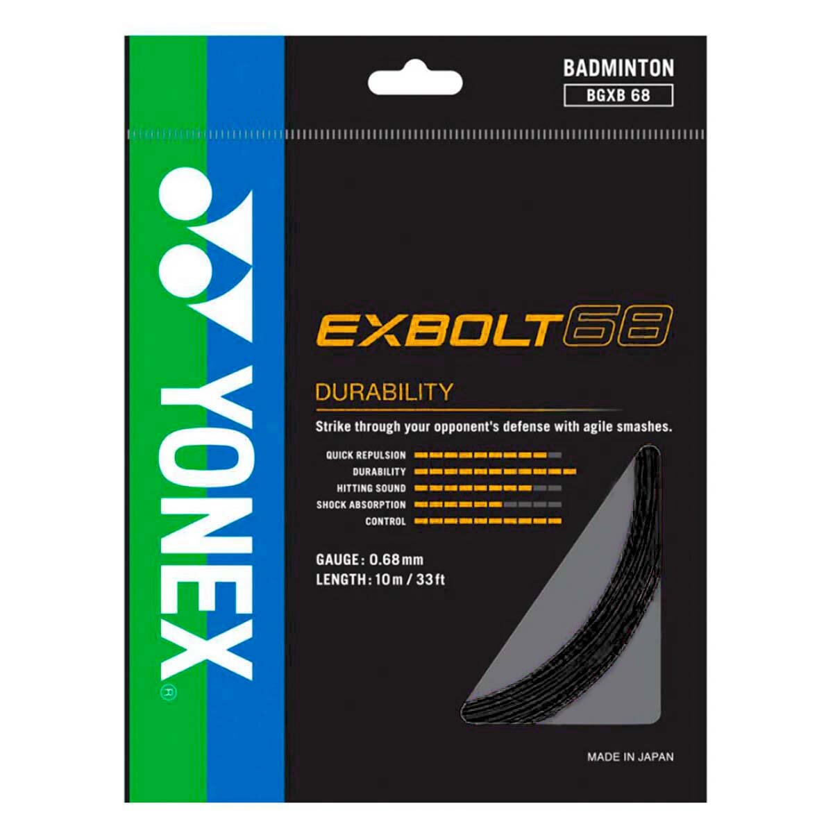 Струна YONEX Exbolt 68, для бадминтона, черная, длина 10 м, 1шт