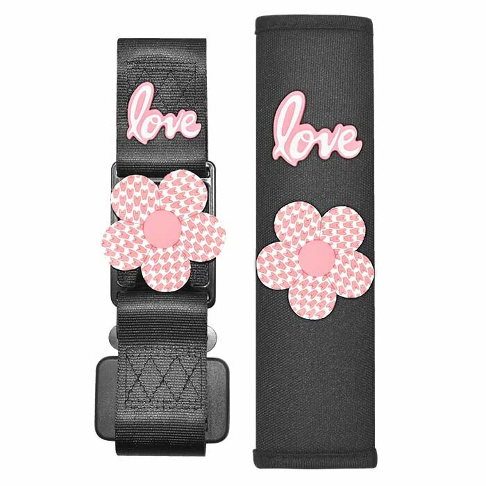 Розовый клетчатый узор, комплект расширитель ремня безопасности с подушкой для беременных