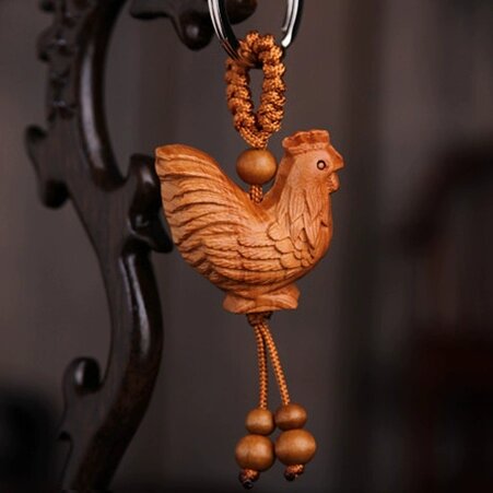 Персонализированные резные подвески из персикового дерева с изображением знаков зодиака: Крыса, Бык, Тигр, Кролик,