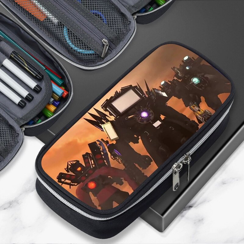 Пенал-органайзер для школьных принадлежностей для мальчиков, большой вместимости, с дизайном «Трехкорпусная проблема»