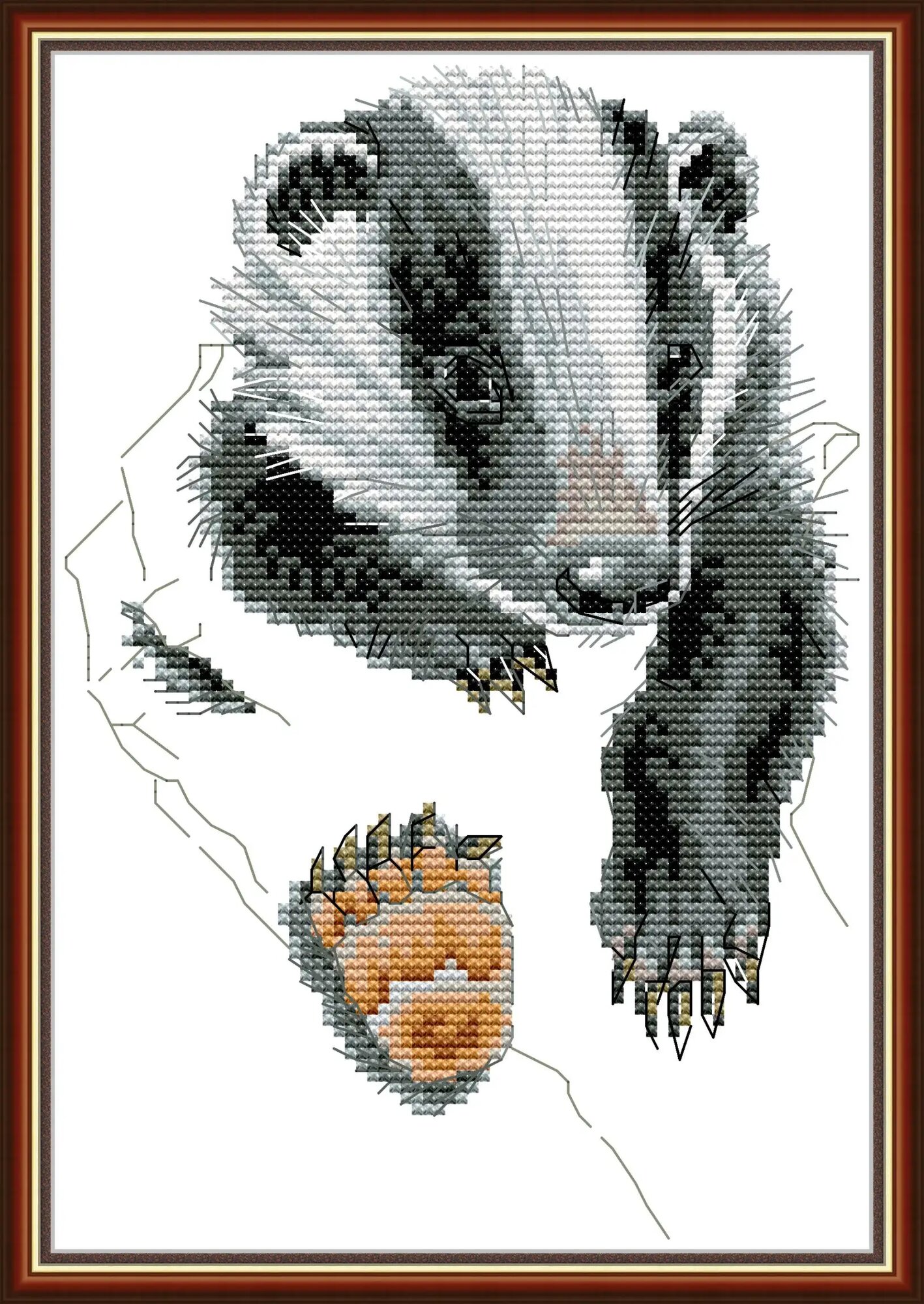 Наборы для вышивки крестом Joy Sunday, Мопс, Борсук, Морская свинка, Желтый щенок, Котенок на ладони, DA522, DA523, DA524, DA525, DA526