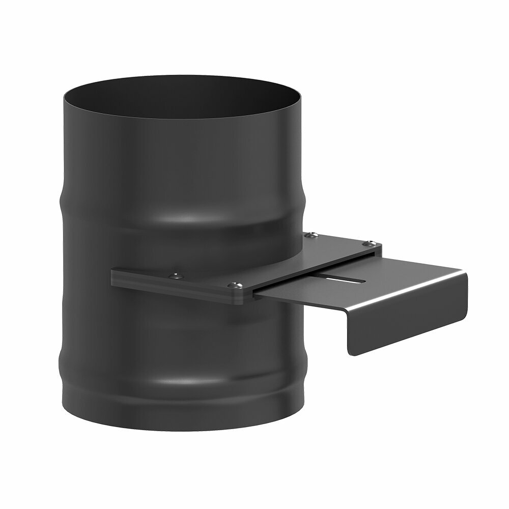 Шибер задвижной BLACK нержавеющая сталь (AISI 430/0,8мм) д.115