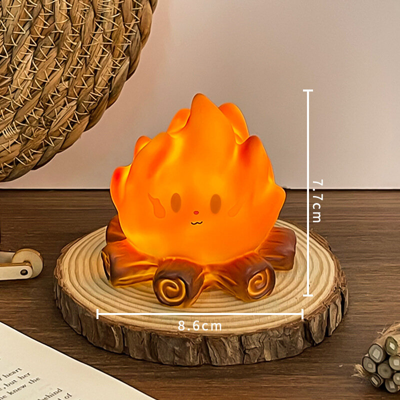 Светильник-костер с LED-подсветкой| Ночник, электронная свеча для декора и уютной атмосферы, подарок детям