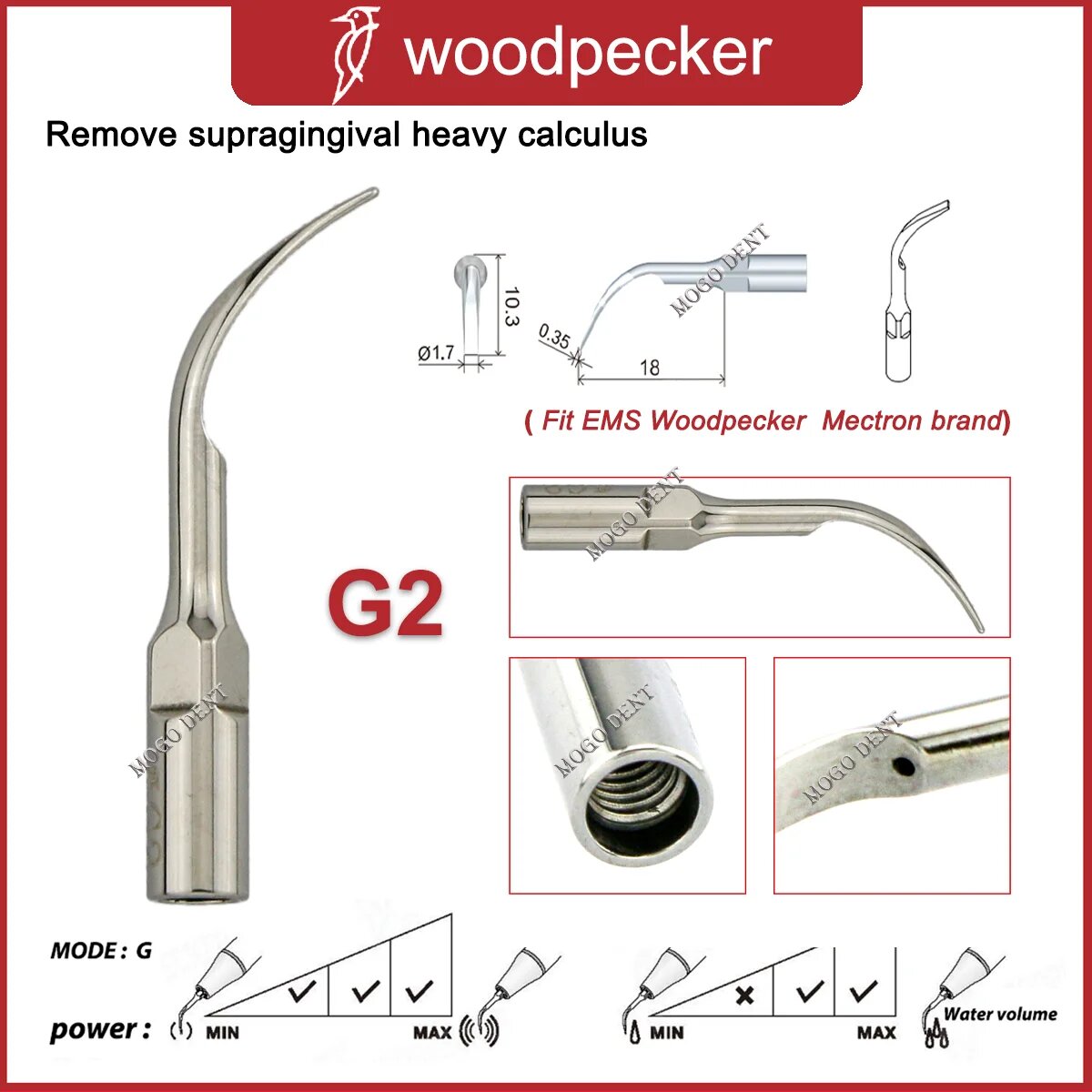 Насадка Woodpecker G2 для скалера, 1 шт