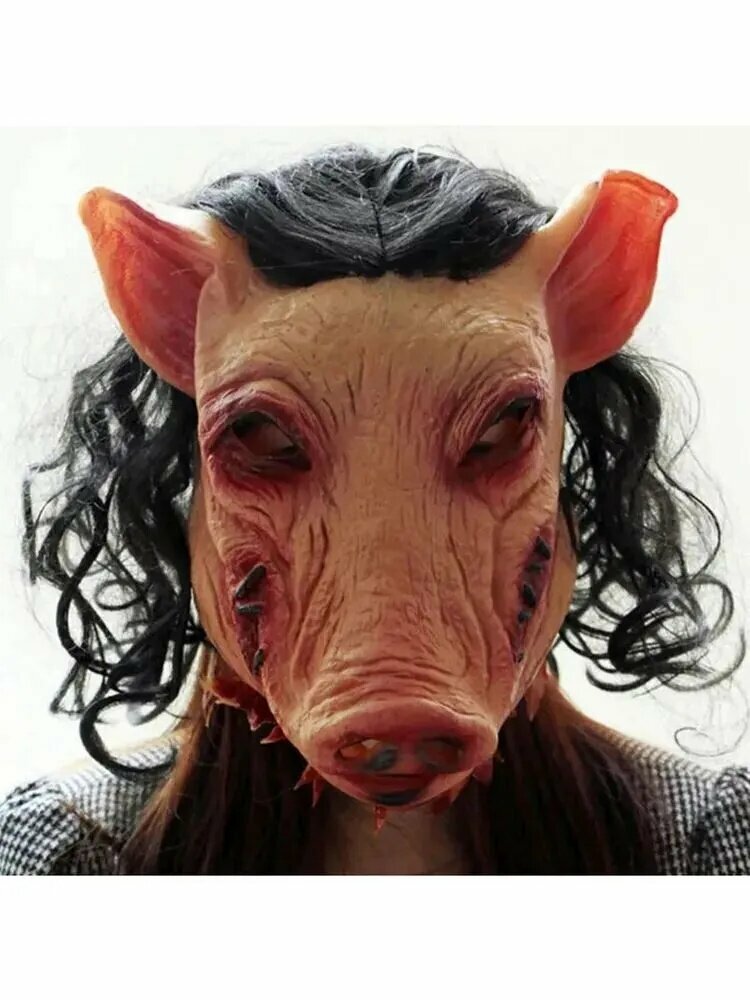 Маска свиньи из латекса из фильма Пила Маска для Хэллоуина