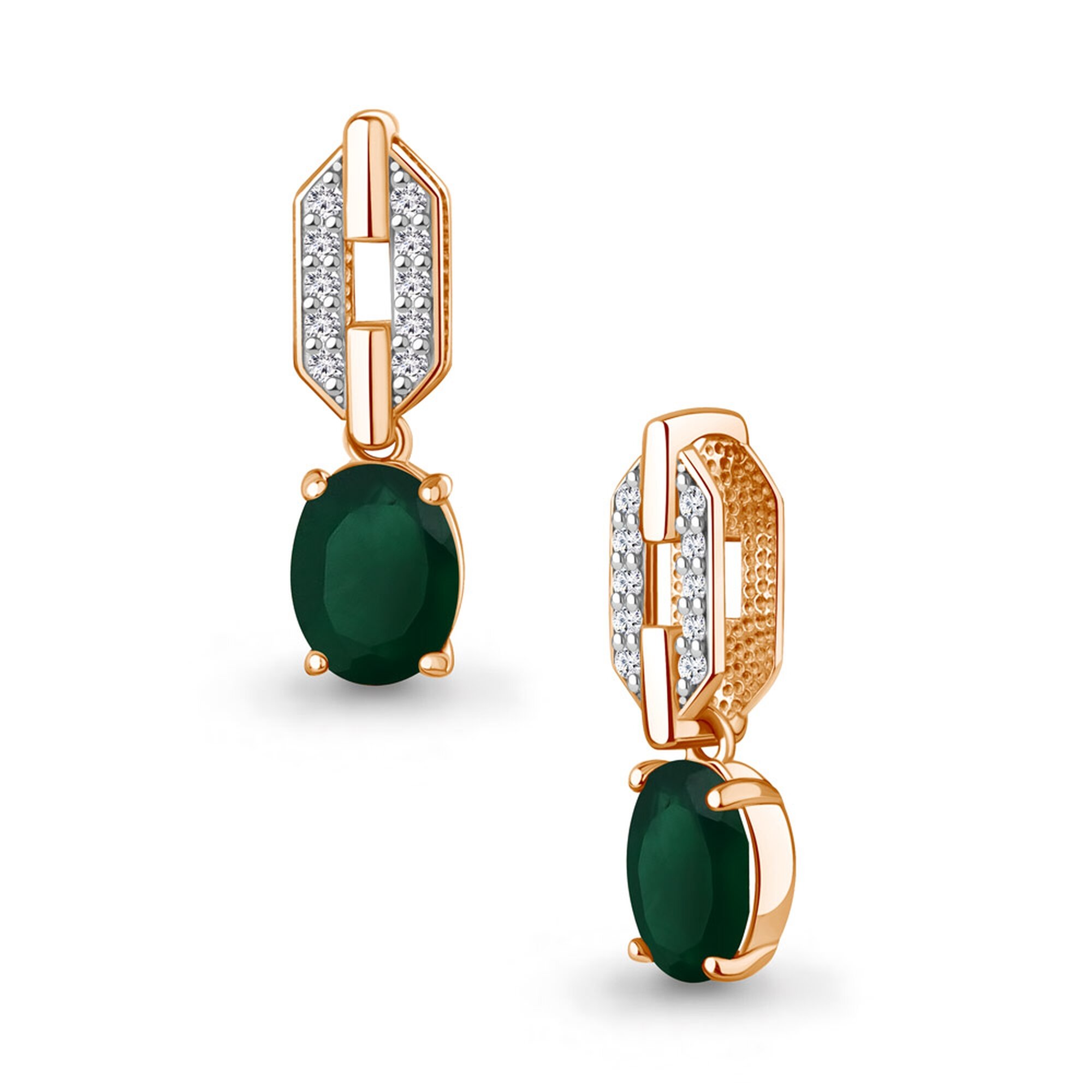 Подвеска, серебро, 925 проба, золочение, агат, фианит