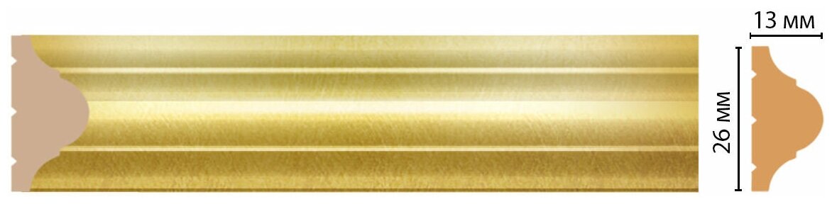 Молдинг Decomaster D001-374ДМ В26хШ13хД2400 мм / Декомастер.